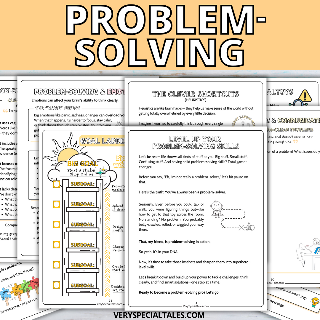 Problem-Solving Worksheets for TEENS – Very Special Tales