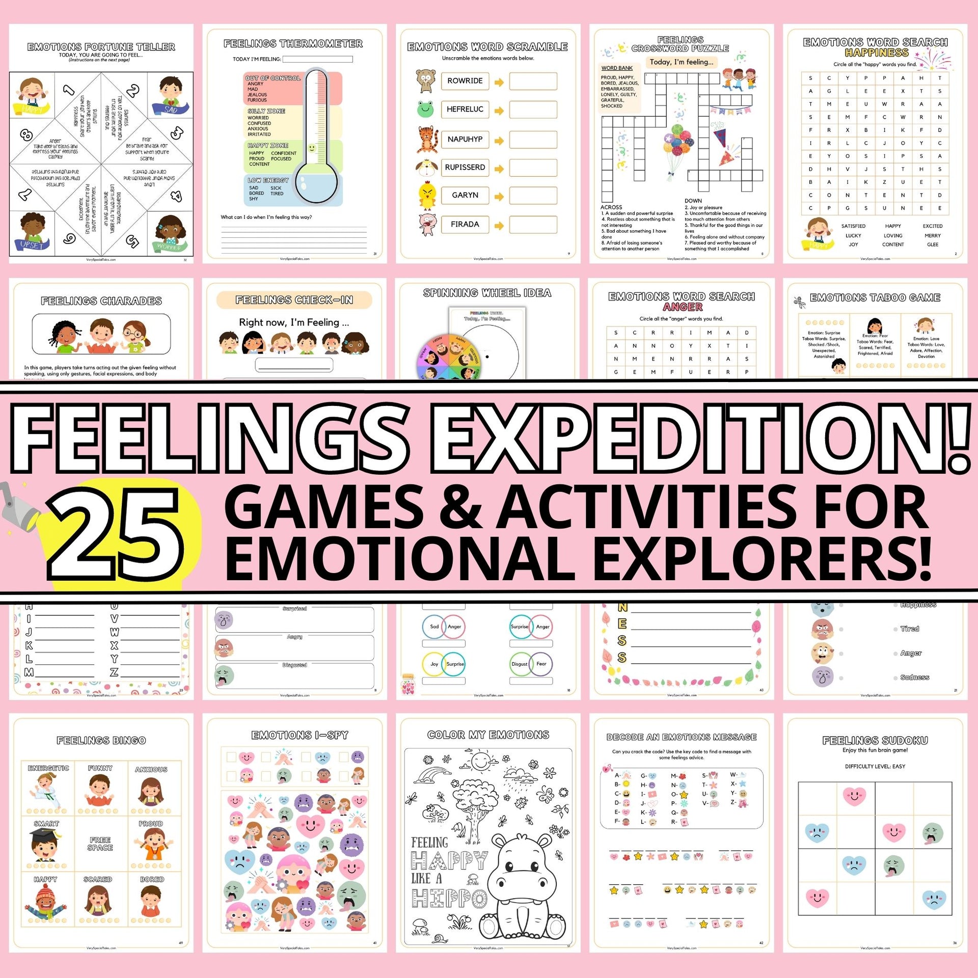 25 Fun Feelings Activities for Kids (Feelings Expedition! / Printable ...