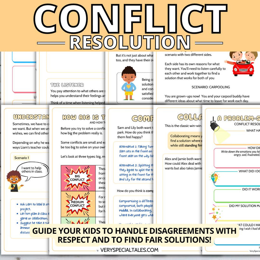 Conflict Resolution Worksheets for Kids – Very Special Tales