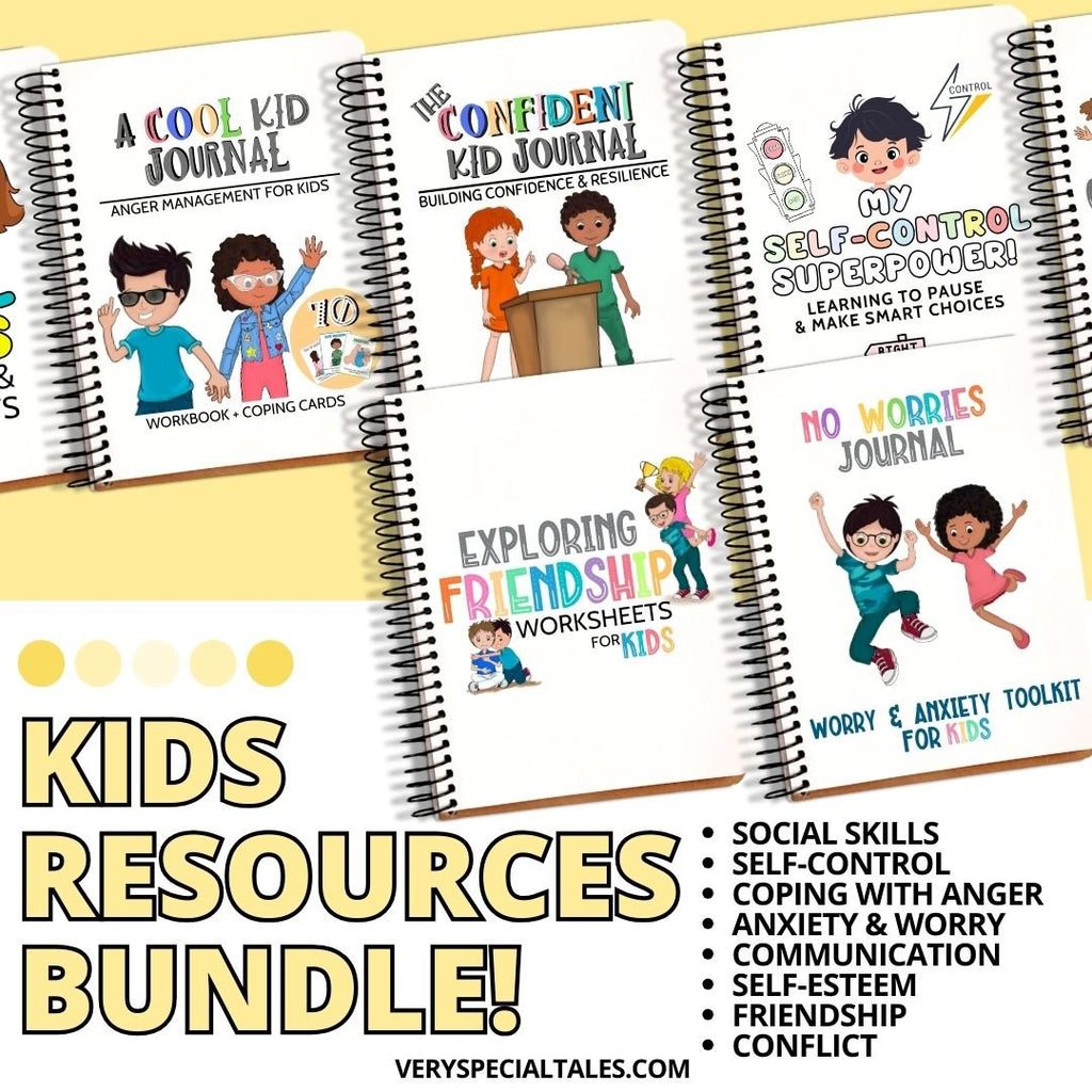 Kids Workbooks Bundle (PDF Format)- Anger, Social Skills, Self-Control ...
