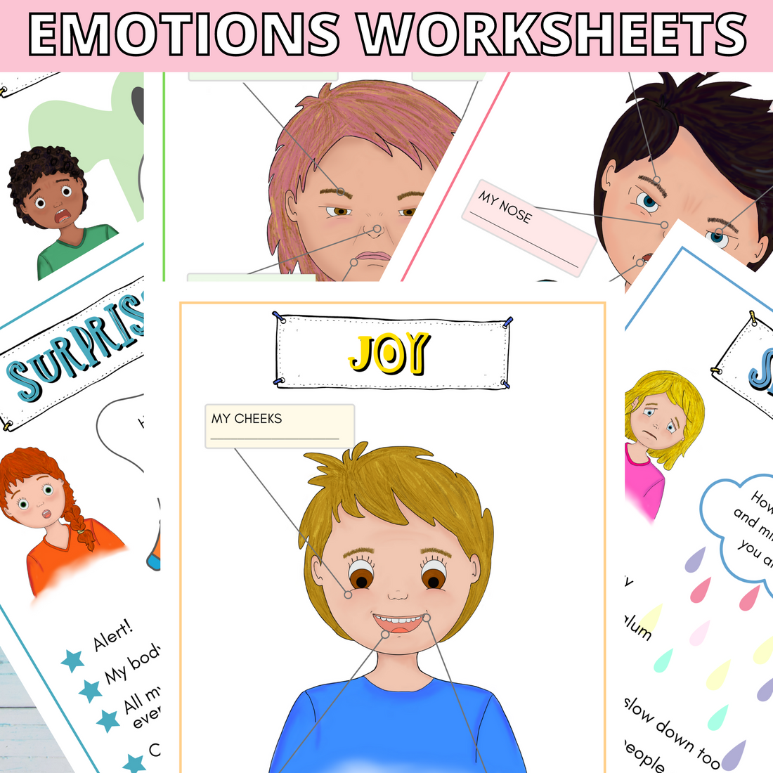 Basic Emotions Worksheets & Activities (Puzzles & Wheel) – Very Special ...
