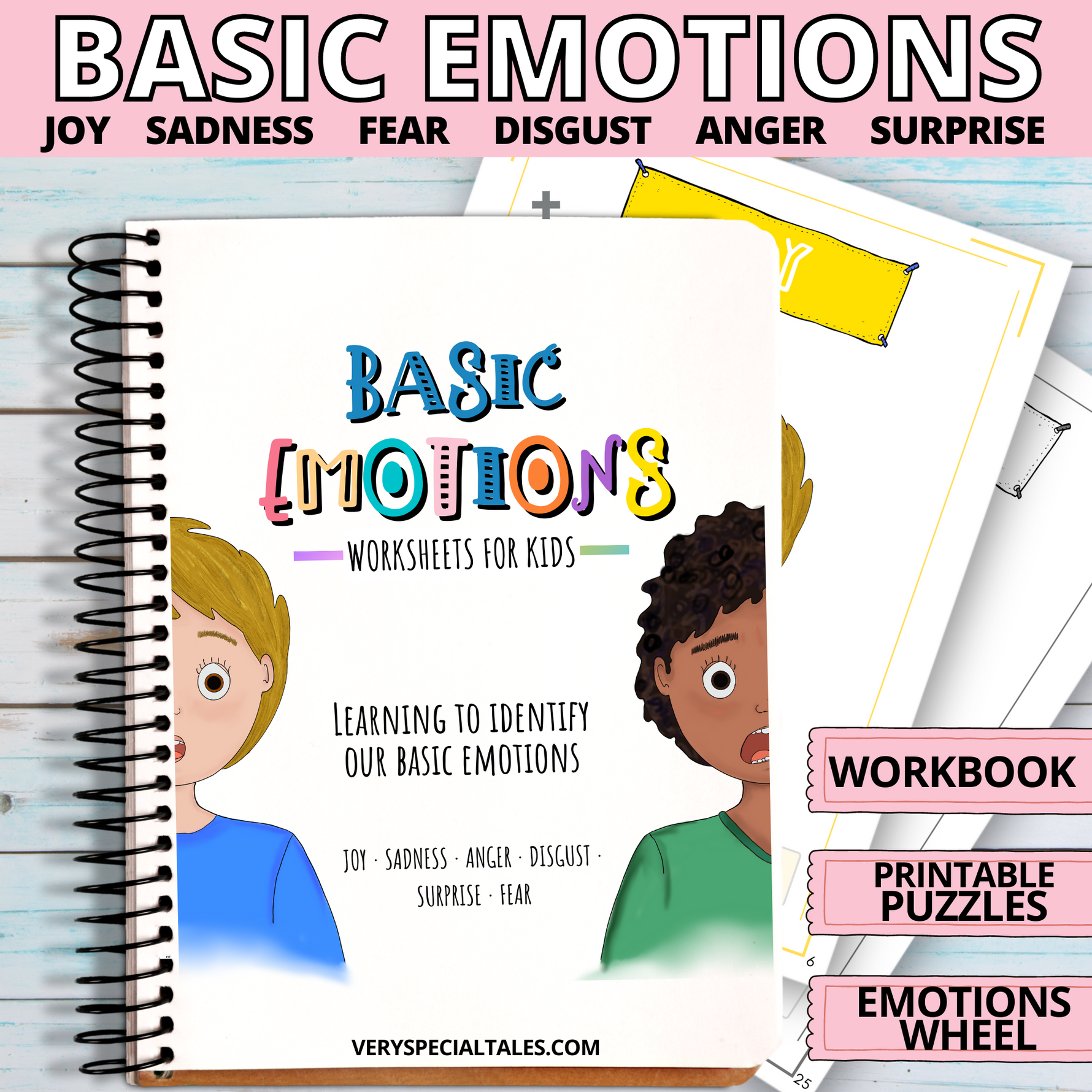 Basic Emotions Worksheets & Activities (Puzzles & Wheel) – Very Special ...