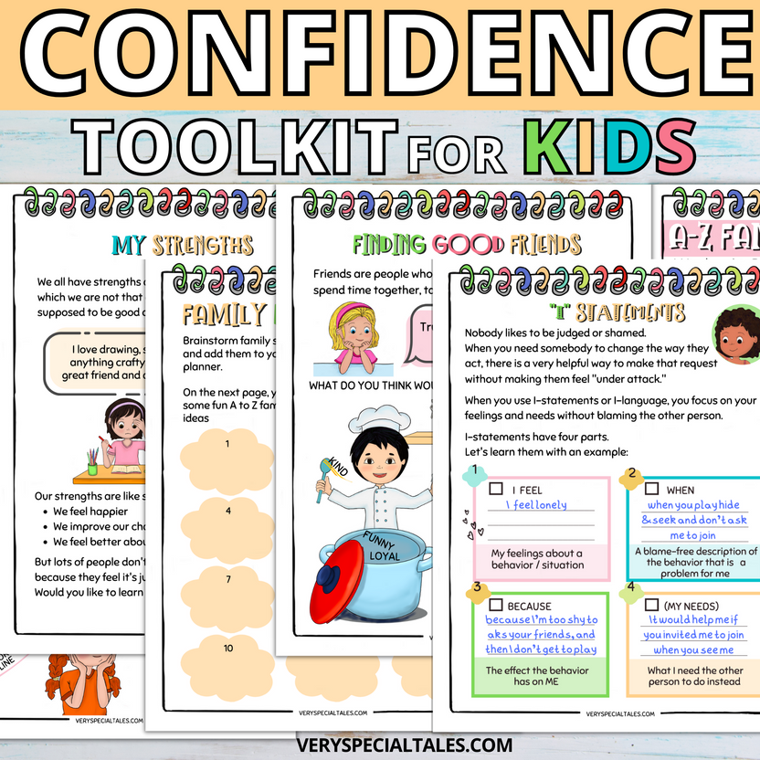 CONFIDENT Kid Journal (Worksheets for Kids & Parents) – Very Special Tales